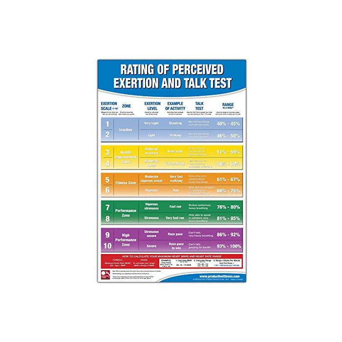 Buy Rating of Perceived Exertion Chart/Poster; RPE Poster - Talk Test ...