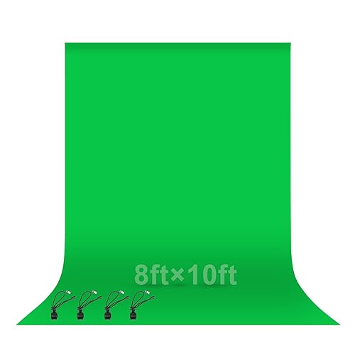 EMART Green Screen Backdrop, 8 x 10 Ft Photography Greenscreen ...