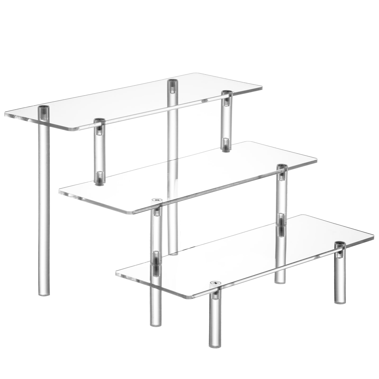 HENABLE Acrylic Display Risers, Acrylic Perfume Stand Organizer, Clear ...