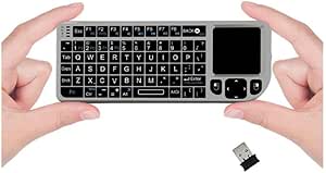 FAVI FE01 2.4GHz Wireless USB Mini Keyboard w Mouse Touchpad, Laser ...