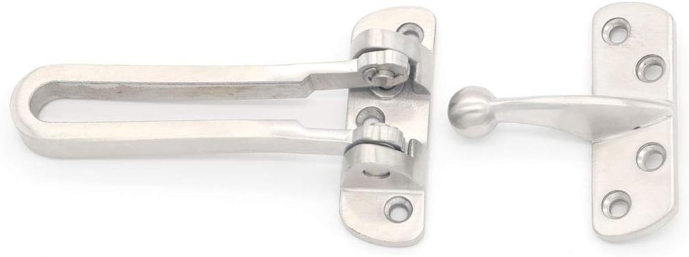 NUZAMAS 304 Stainless Steel U Swing Bar Lock, Secondary Door Lock ...