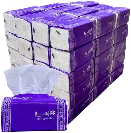 Facial Tissues, Pack of 30 x 500 Sheets, Real Cotton Feel, Gentle and ...