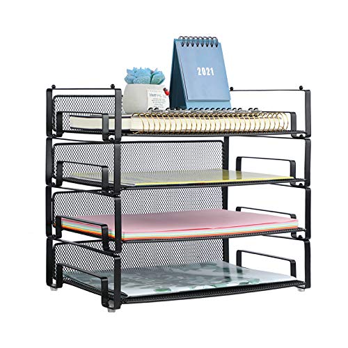 Samstar Stackable Letter Paper Tray, Desk File Organizer Paper Sorter ...