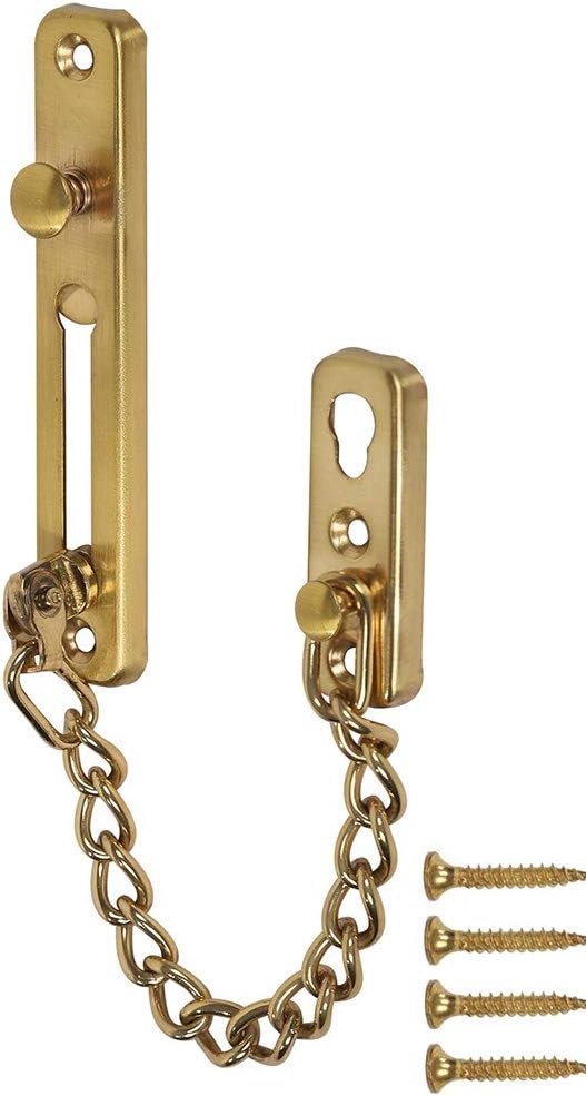 Door Chain Lock, Stainless Steel Security Chain Guard with Spring Anti ...