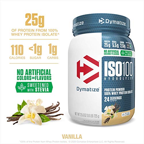 Dymatize ISO100 Hydrolyzed Protein Powder, 100% Whey Isolate Protein ...