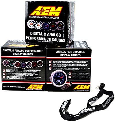 AEM 52mm Gauge Combo Air/Fuel Ratio Wideband UEGO & Oil Pressure 150psi ...