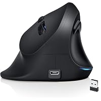 Amazon.com: AUTLEY Ergonomic Mouse, 2.4G Optical Wireless Vertical ...