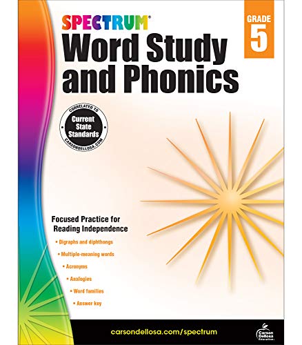 Buy Spectrum Word Study And Phonics Workbook Grade 5 Word Families Buy Spectrum Word Study And Phonics Workbook Grade 5 Word Families