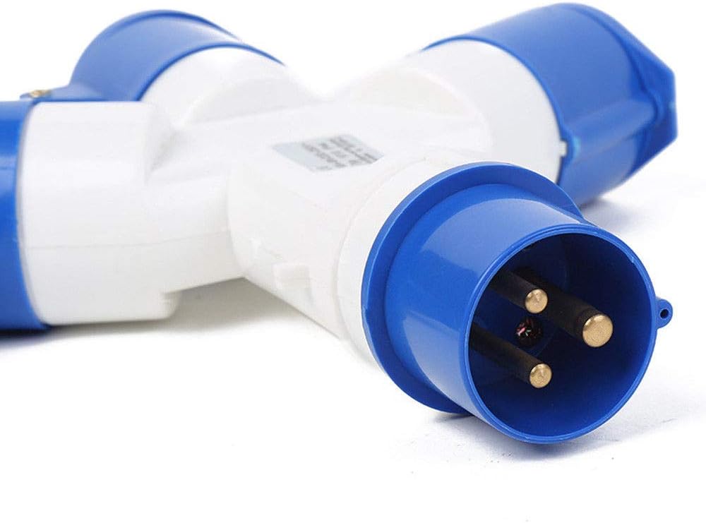 2-Way Splitter MASO 16A 220v IP44 2 Way 3 pin Industrial Site Plug ...
