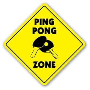 Amazon.com: [SignJoker] PING PONG ZONE Sign table tennis ball paddle ...