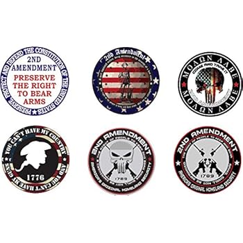 Amazon.com: 2nd Amendment Homeland Security; Round Bumper Sticker ...