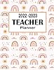 2022 - 2023 Teacher Planner: Academic Year Boho Rainbow Lesson Plan and ...