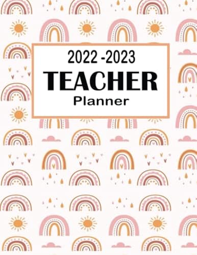 2022 - 2023 Teacher Planner: Academic Year Boho Rainbow Lesson Plan and ...