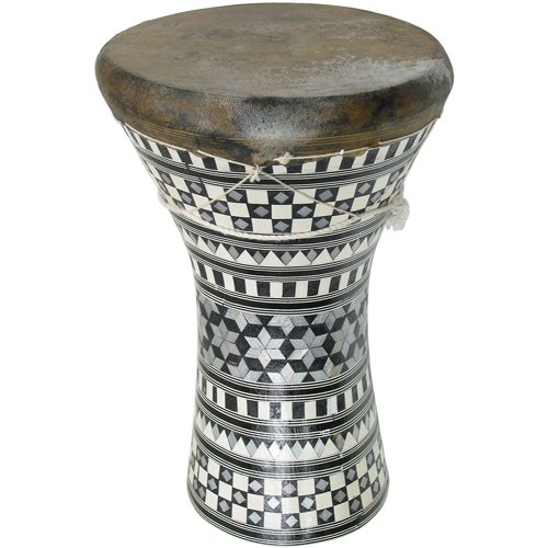 Amazon.com: Medium Inlaid Wooden Dumbek: Musical Instruments