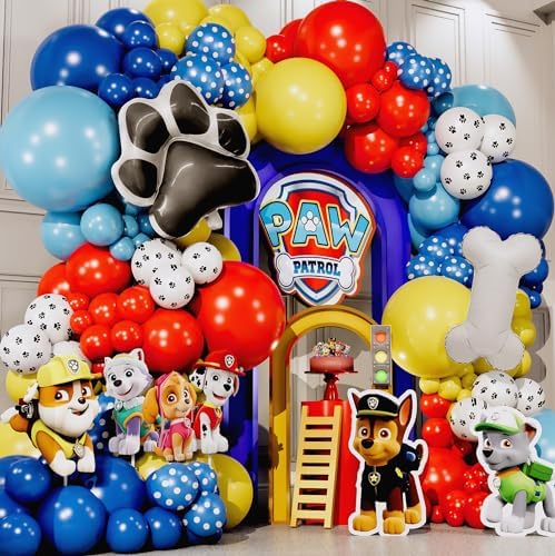 سعر 110pc, 4 Sizes – Paw Patrol Balloon Garland Kit with BONUS Bone Balloons Paw Patrol for Paw ...