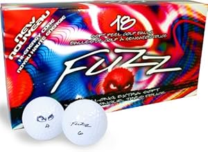 Amazon.com : Fuzz Ball 18 Pack Low Compression Golf Balls (White ...