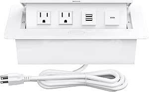 Amazon.com: Pop Up Outlets with USB C Ports, Recessed Hidden Countertop ...