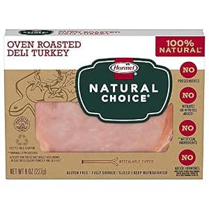 Amazon.com: HORMEL NATURAL CHOICE Oven Roasted Deli Turkey, 8 Oz ...