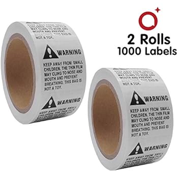 Amazon.com: Suffocation Warning Labels 2" x 2" Stickers Keep Away from ...