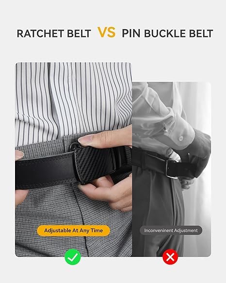 Mua CHAOREN Men's Automatic Leather Belt Ratchet for Business Suit, 35 ...