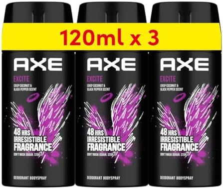 Axe Mini Men Deodorant Body Spray, Excite, 48 hours of irresistible ...