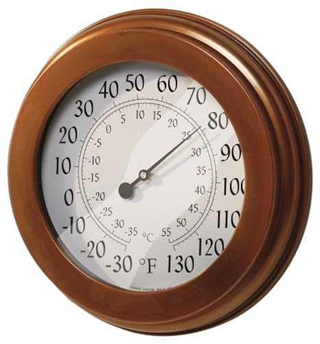 Conant Custom Brass Model T-15 Champlain Copper Wall Thermometer in ...