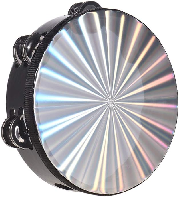 Tambourines for Adults Kids, 10 Inches Wooden Radiant Tambourine ...