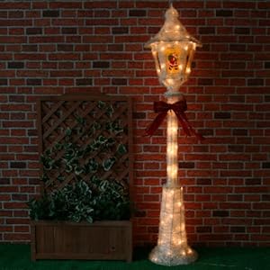Large Pre-Lit Victorian Style Christmas Lamp Post Street Lights ...