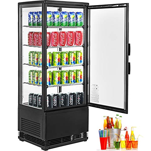 VBENLEM Commercial Countertop Display Refrigerator Beverage Display ...