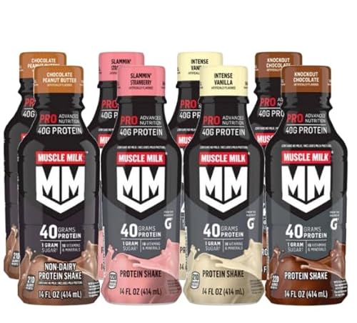 Muscle Milk Pro Advanced Nutrition Shake, 14 Fl Oz, 40 g Protein, 8 ...