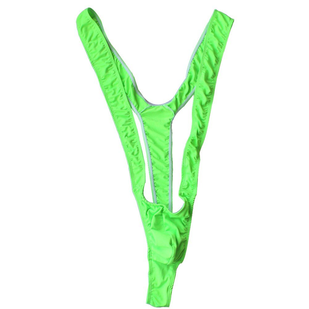 Freebily Mens Sexy Borat Mankini Swimsuit Bikini Thong Swimwear V