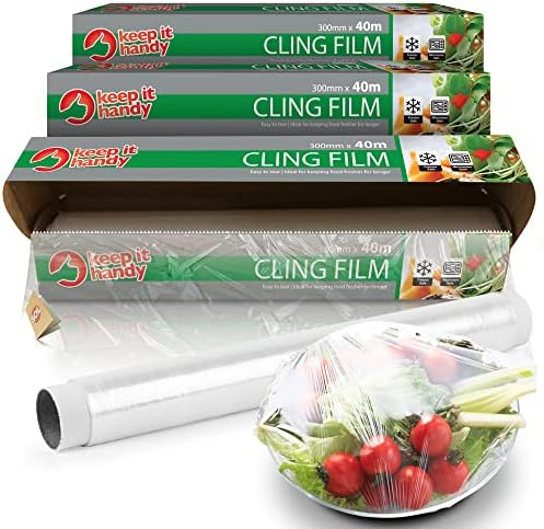 3pk Cling Film for Food | 80m x 30cm | Catering Cling Film Dispenser ...