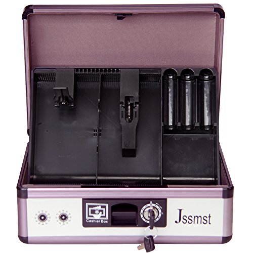 Aluminum Portable Locking Cash Box - Jssmst Personal Security Lock Box ...