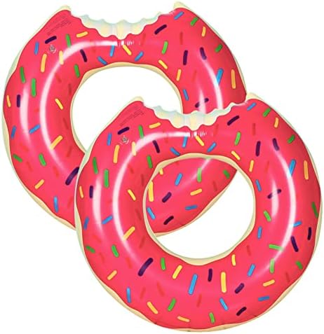 SAPU 2Pcs Donut Pool Floats for Kids Donut Tube Pool Float Donut ...
