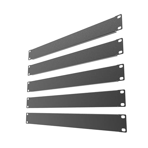 5 Pack of 1U Blank Panel - Metal Rack Mount Filler Panel for 19in ...