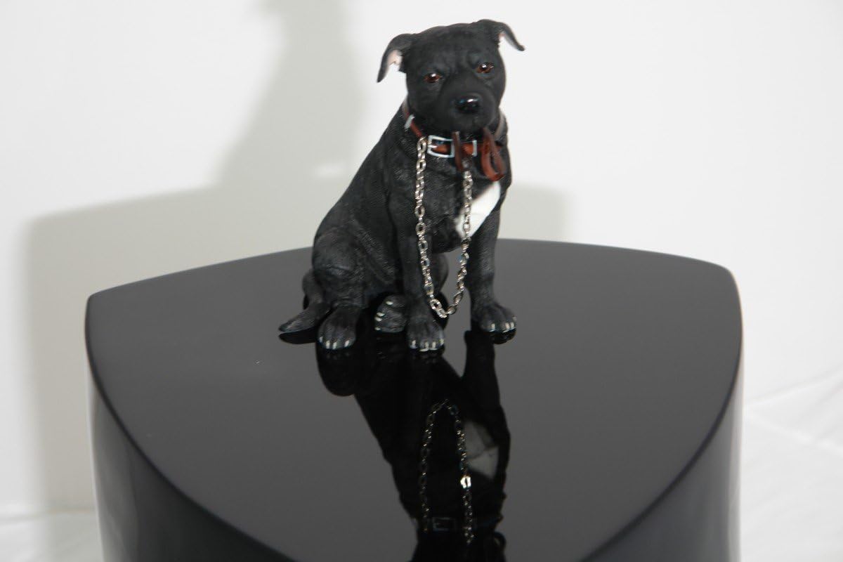 Lesser & Pavey Sitting Walkies Black Staffordshire Bull Terrier, h17cm ...