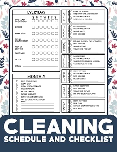 Cleaning Schedule and Checklist: Daily Weekly and Monthly Cleaning ...