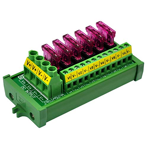 DC Power Fuse Distribution Strip Module (6 Position, Screw Mount) in ...