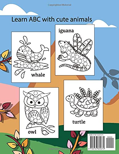 Dot Markers Activity Book ABC & Animals: Do a dot art | Easy Guided BIG ...