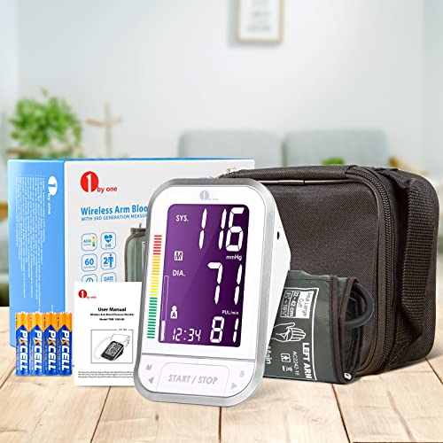 1 BY ONE Bluetooth Blood Pressure Monitor with Cuff for Home Use ...