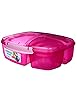 Sistema Lunch Collection Triple Split Lunch Box with Yogurt Pot Food ...