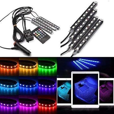 12v LED color change RGB Strip Light x 4 WITH ADHESIVE BACKING - IDEAL ...