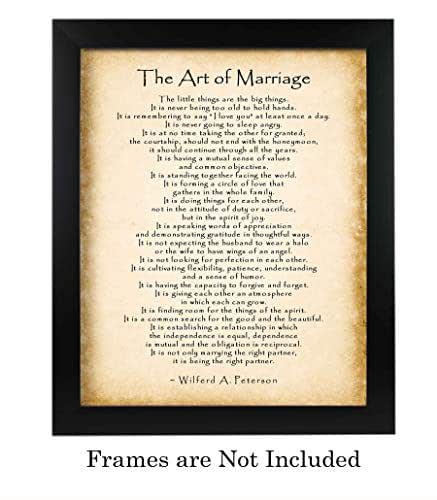 Amazon.com: "The Art of Marriage"-Love & Marriage Wall Art-11 x 14 ...