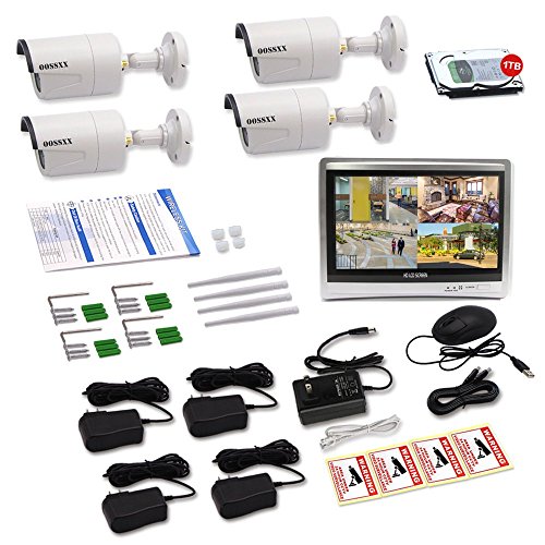【2019 update】12 inch Screen OOSSXX HD 1080P 8-Channel Wireless Security ...