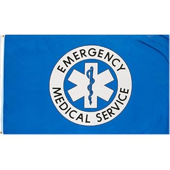 Amazon.com : Emergency Medical Service Flag 3x5 NEW 3 x 5 EMS Flag ...