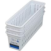 Amazon.com: Mainstays Slim Plastic Storage Trays Baskets in White- Set ...