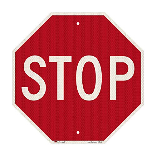 SmartSign “STOP” MUTCD Sign | 18" 3M High Intensity Grade Reflective ...