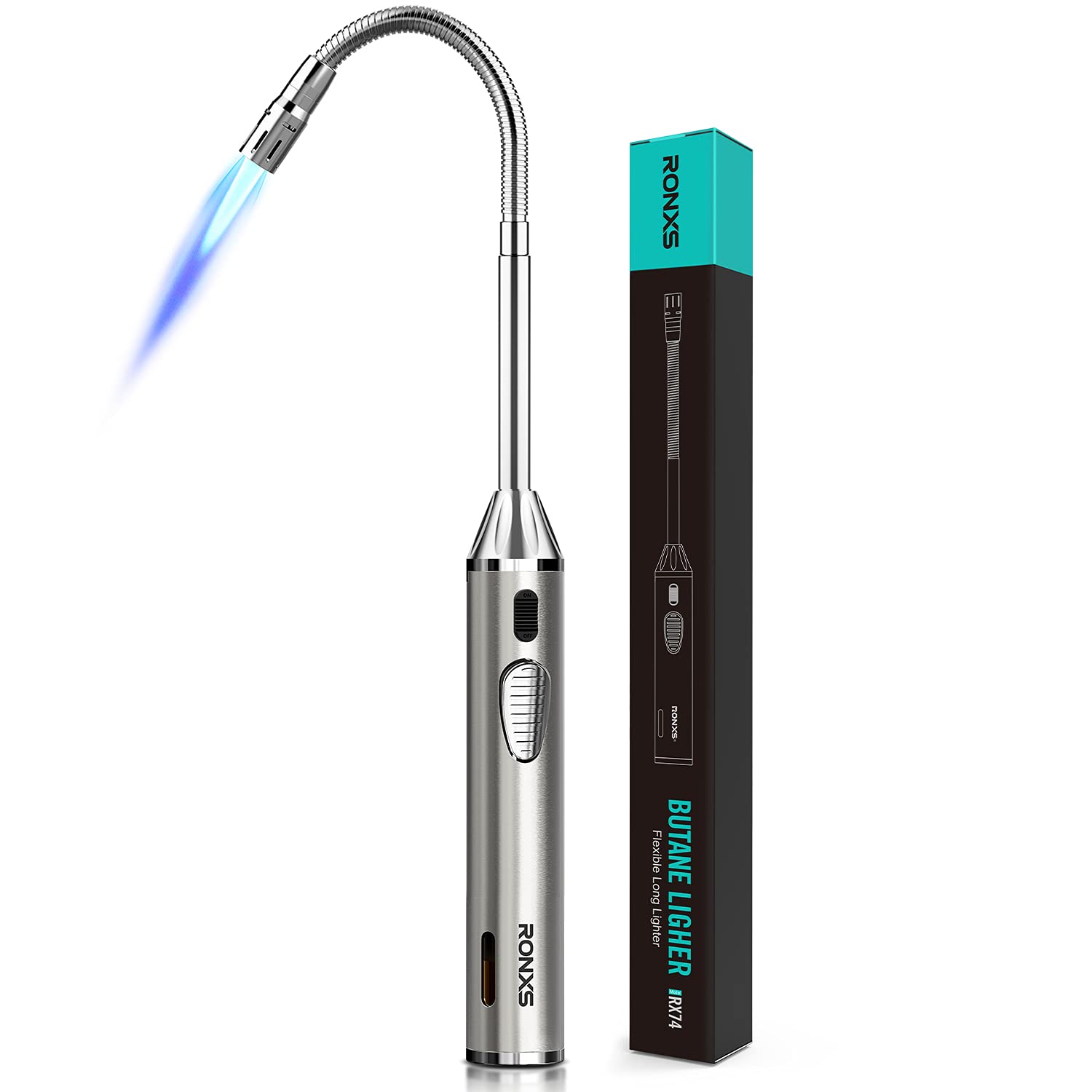 Buy RONXS Butane Lighter, Long Lighter Refillable Torch Lighter ...