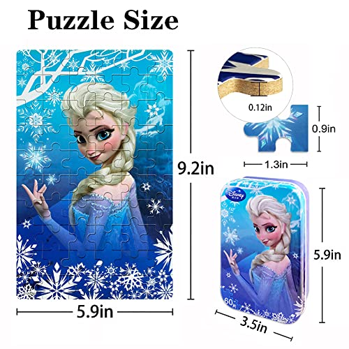 NEILDEN Disney Frozen Elsa Puzzle 60 Piece Jigsaw Puzzle for Kids Ages ...