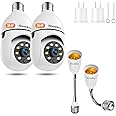 Amazon.com : Noonkey 3MP Light Bulb Security Camera and Light Socket ...